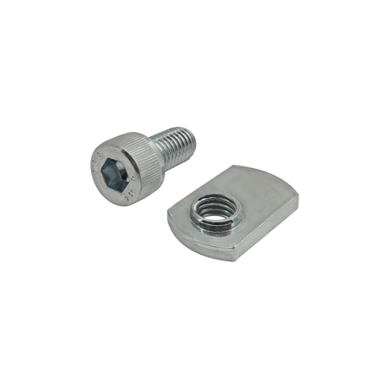 3864 | Bolt Assembly: M8 x 16.00mm Bright SHCS and Slide-In Economy T ...