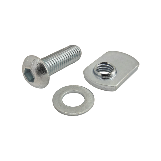 3877 | Bolt Assembly: M8 x 25.00mm Bright BHSCS with Washer and Slide ...