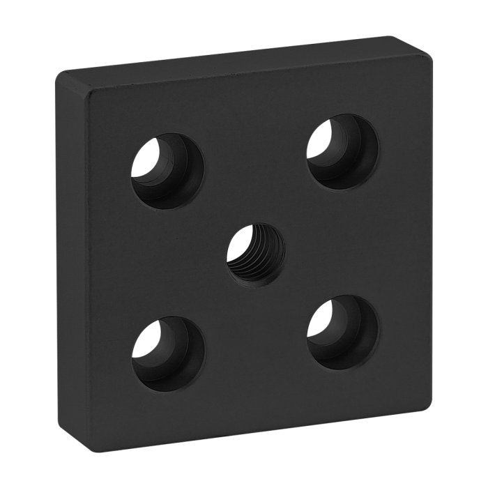 2131-Black | 10 Series 5 Hole - Center Tap Base Plate: 2.00" x 2.00 ...