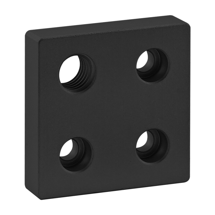 2363-Black | 10 Series 4 Hole - Offset Tap Base Plate: 2.00" x 2.00 ...